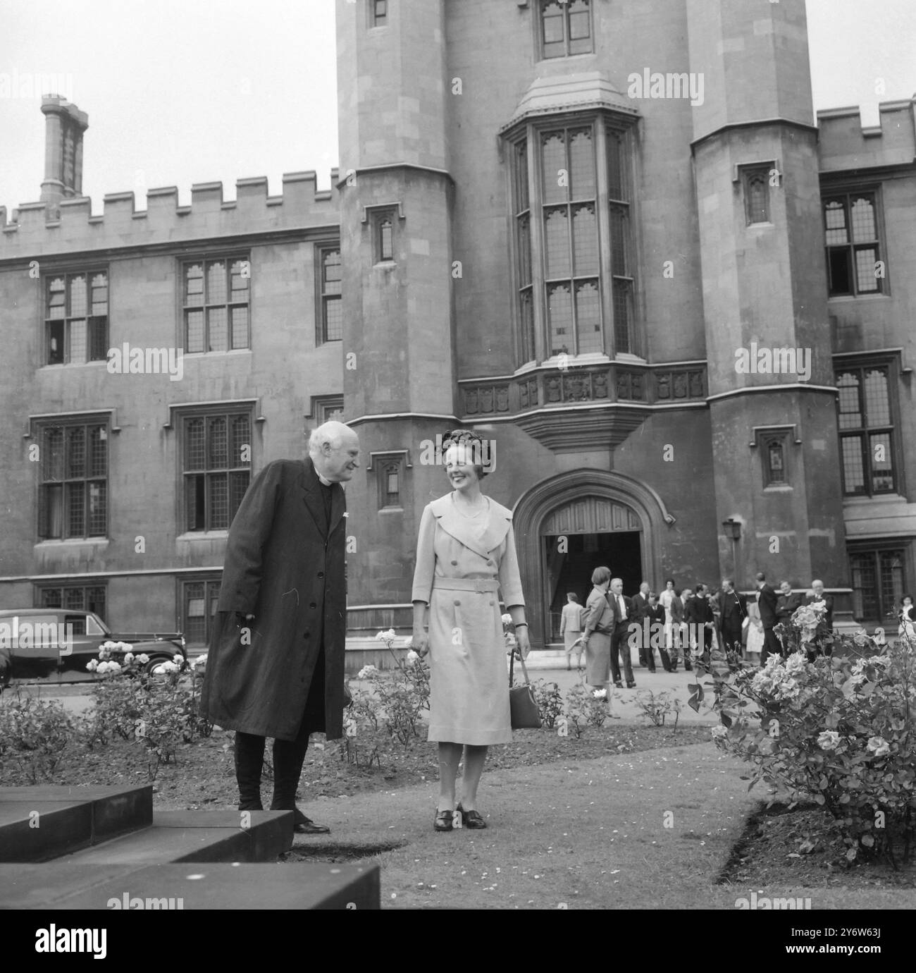ARCHBISHOP OF CANTERBURY MICHAEL RAMSEY WITH WIFE AT LAMBETH PALACE ...