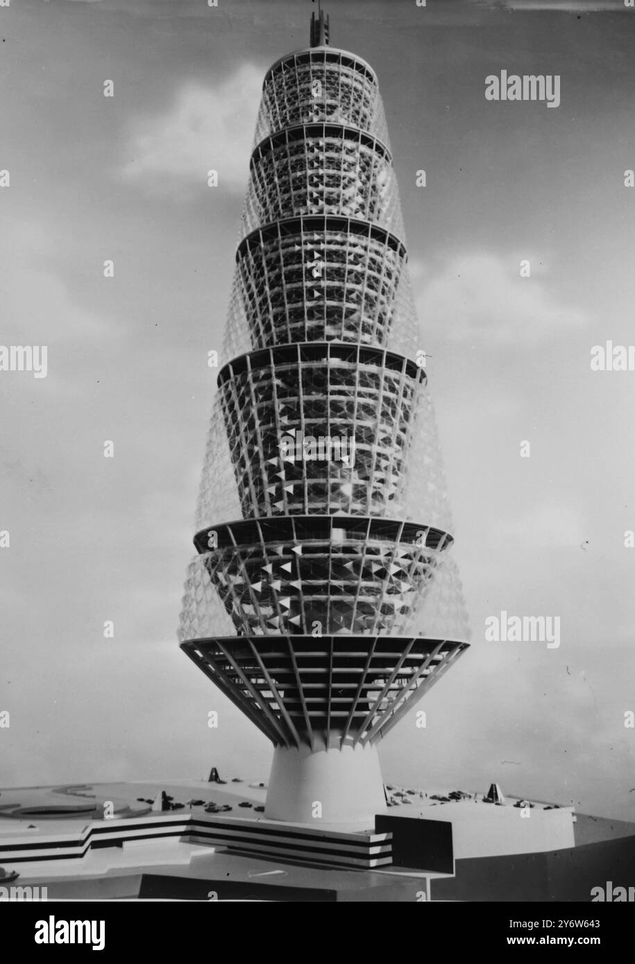 BUILDINGS MODEL OF TALLEST BUILDING IN BRITAIN 20 JUNE 1961 Stock Photo ...