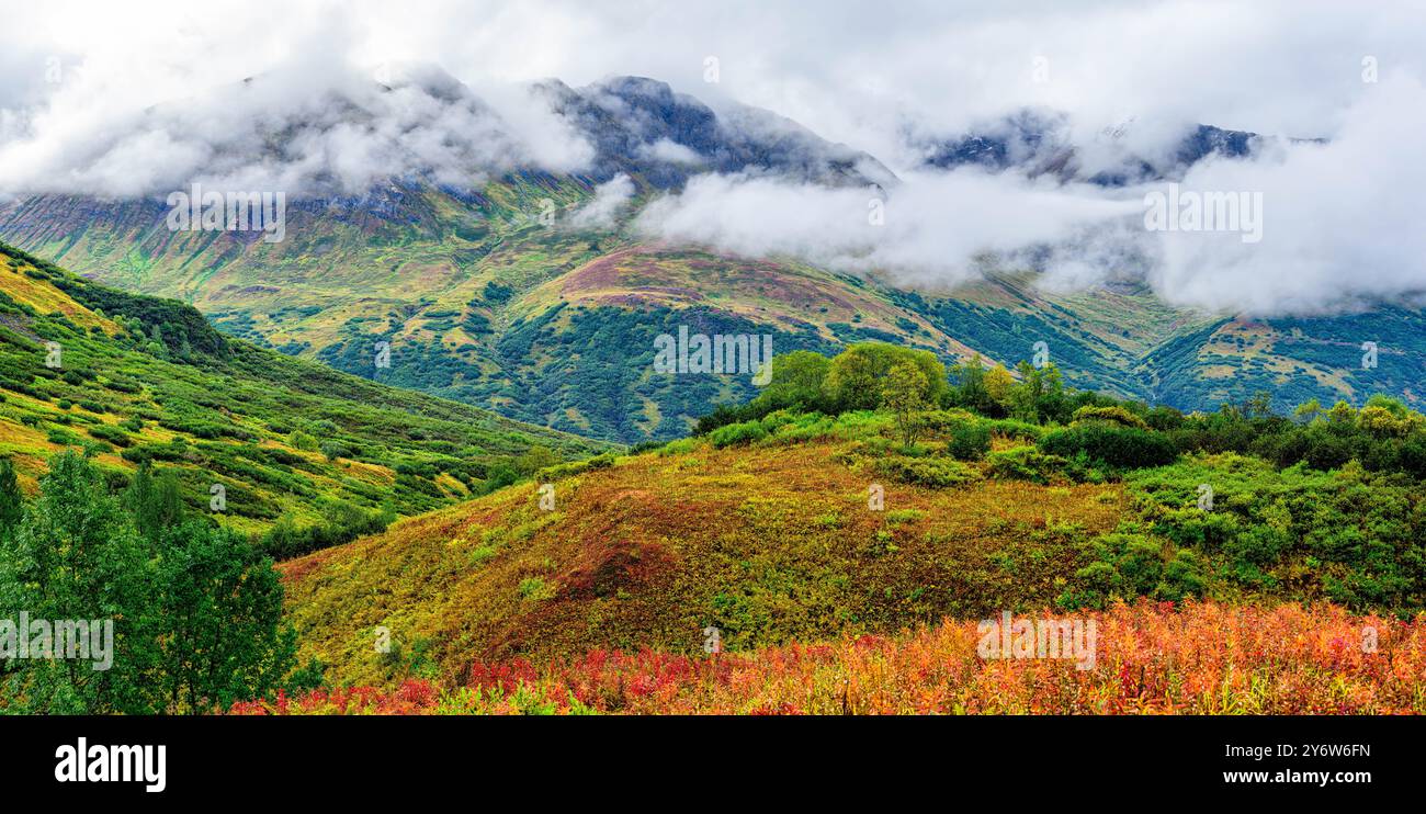 Cloudy day in the Lane Valley area of the Hatcher Pass Recreation Area ...