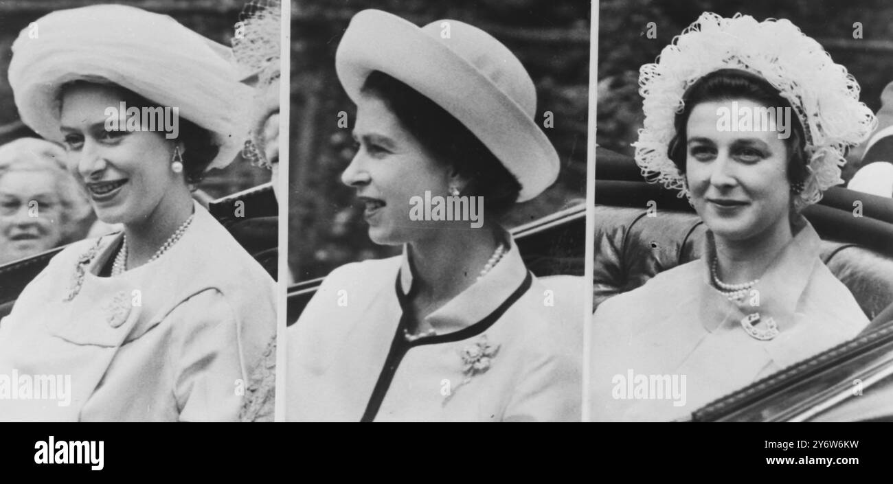 PRINCESS MARGARET, QUEEN ELIZABETH II AND PRINCESS ALEXANDRA CLOSE-UP ...