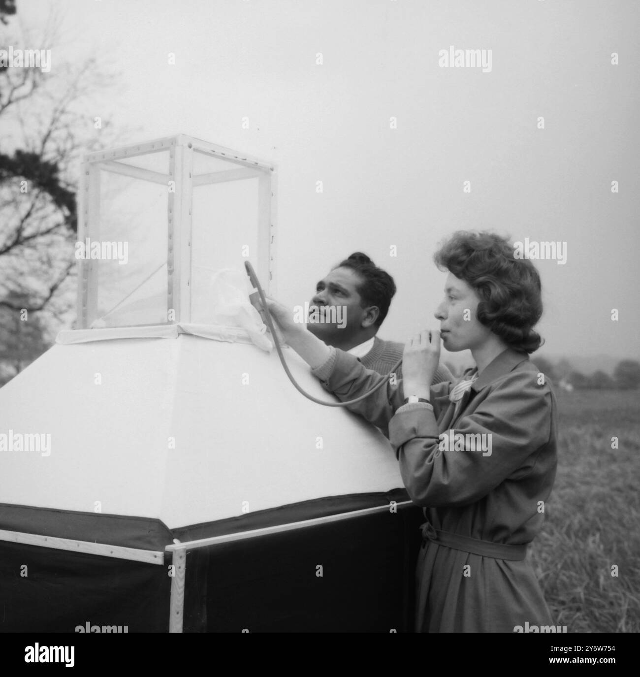 INSECT SCIENTISTS AT WORK IN HARPENDEN / 12 JUNE 1961 Stock Photo - Alamy
