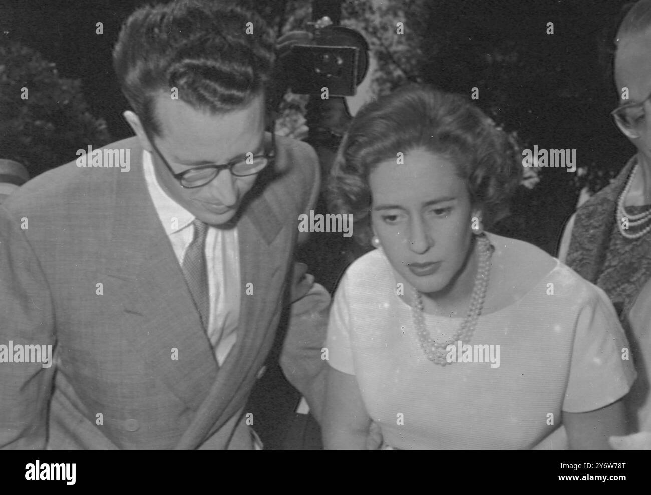 QUEEN FABIOLA AND KING BAUDOIN OF BELGIUM IN ROME 9 JUNE 1961 Stock ...