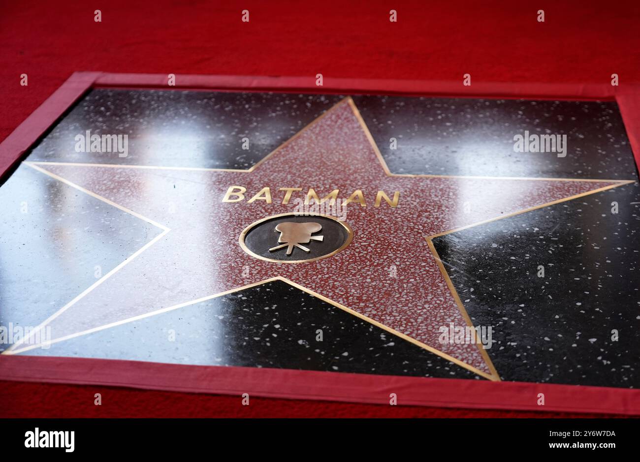 A star on the Hollywood Walk of Fame for Batman is pictured, the first ...