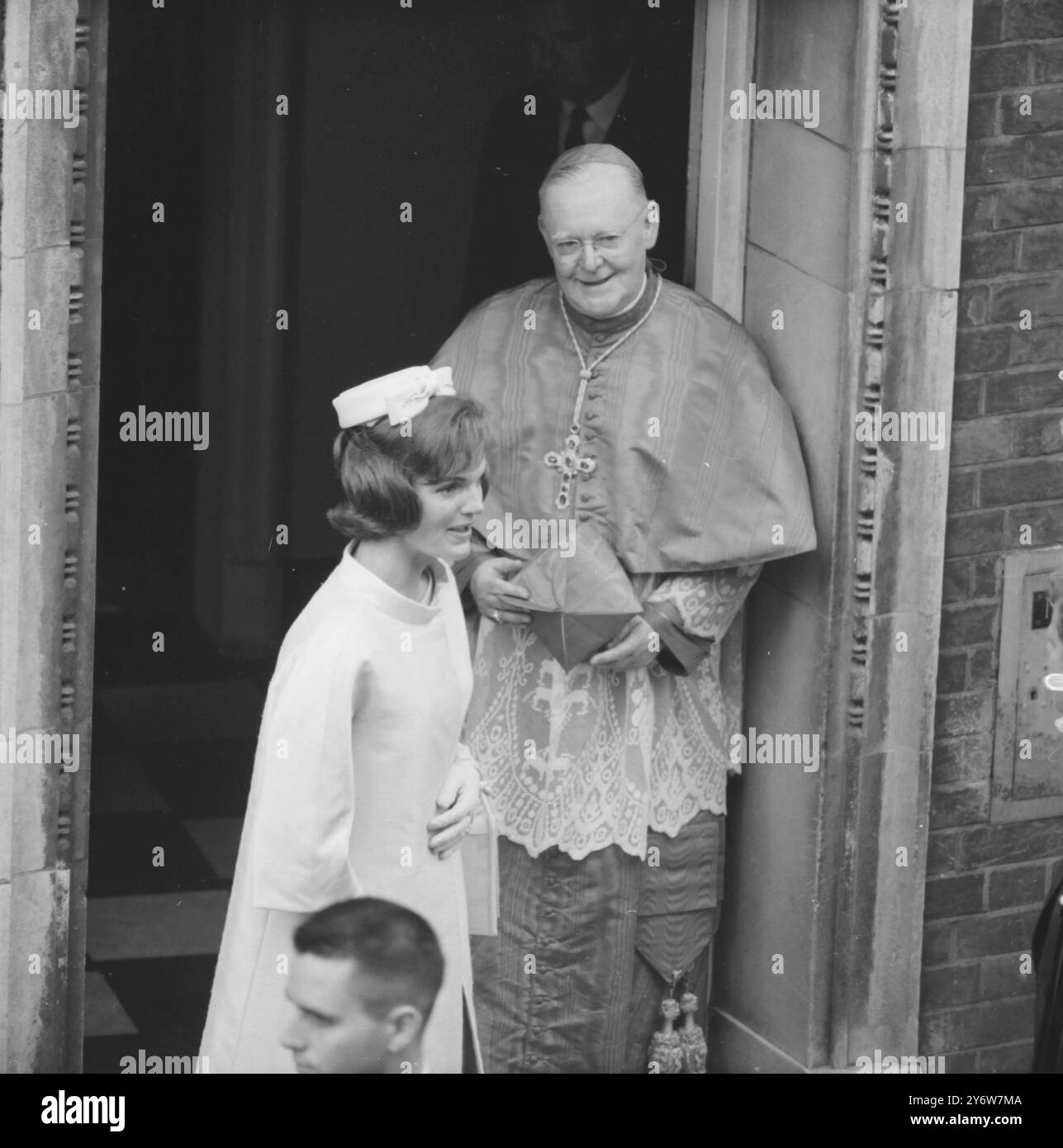 US PRESIDENT JOHN F KENNEDY AND WIFE JACQUELINA AT CHRISTENING OF ...