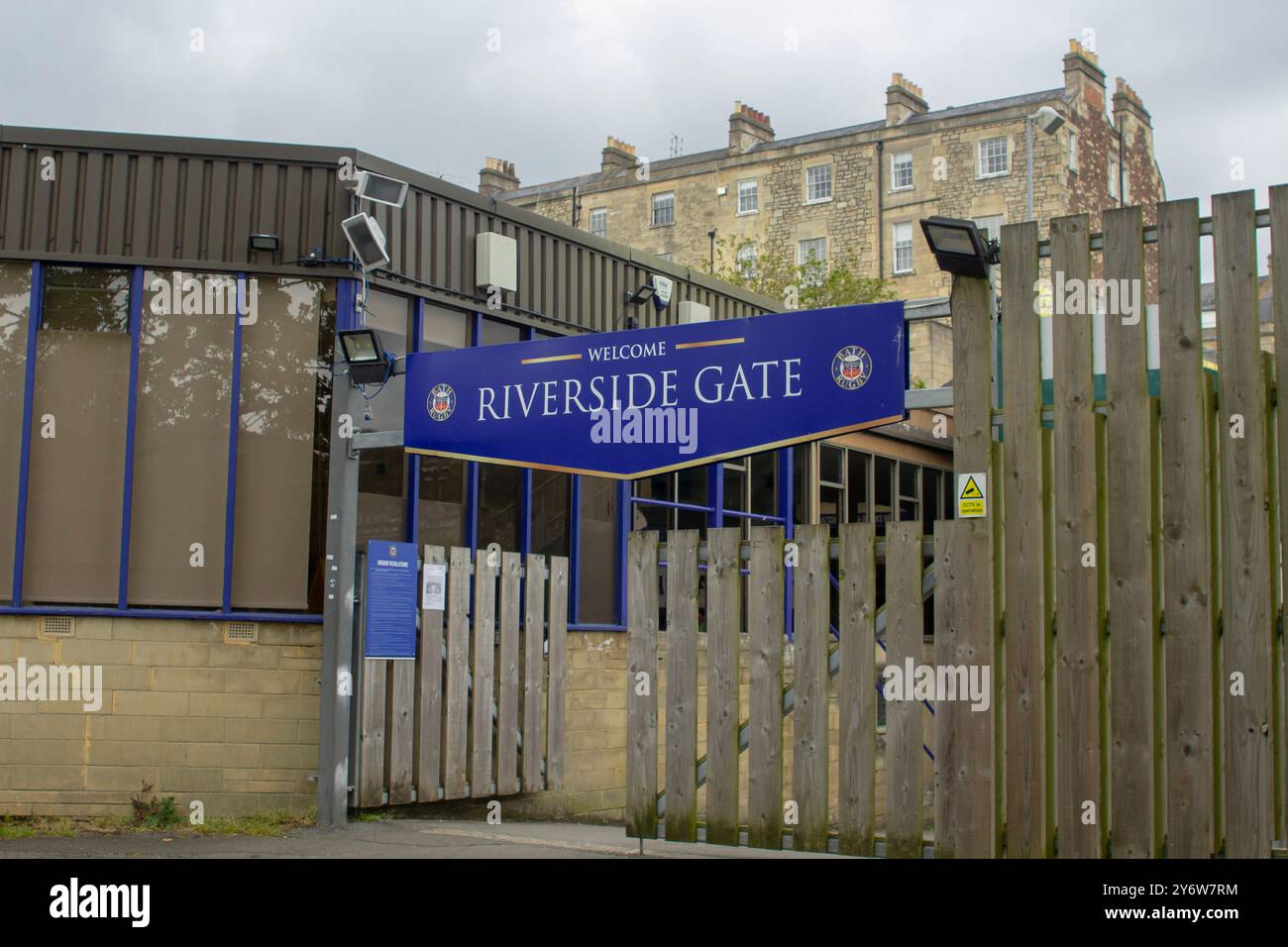 25 April 24 The rear entrance to the Riverside Gate rugby stadium the ...