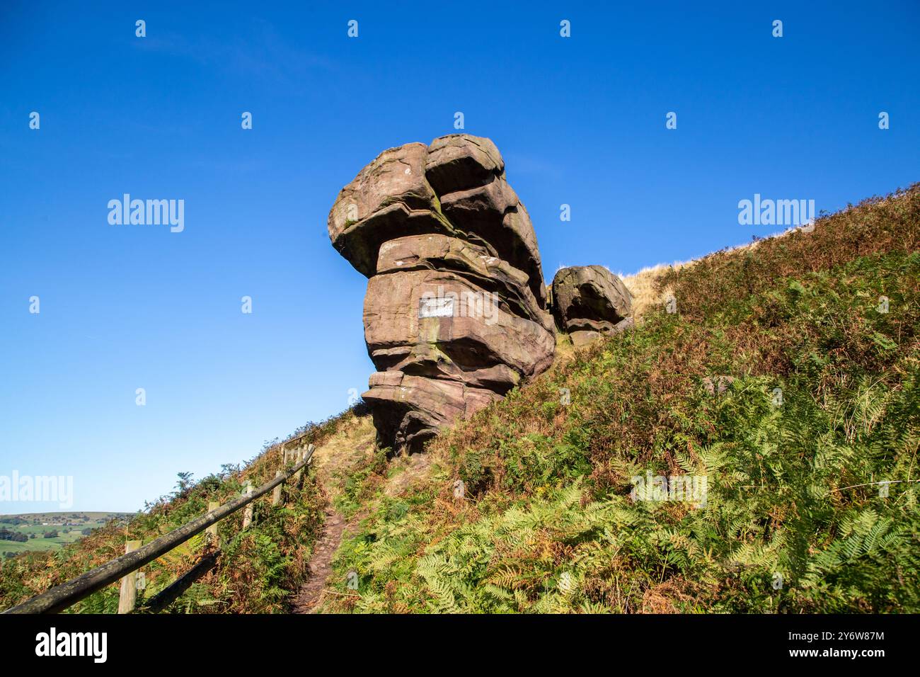 The Hanging Stones a rock formation on the Roaches Ridge Staffordshire ...