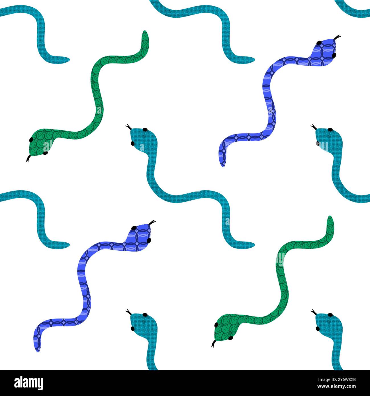 Summer cartoon animals seamless snake pattern for wrapping paper and ...