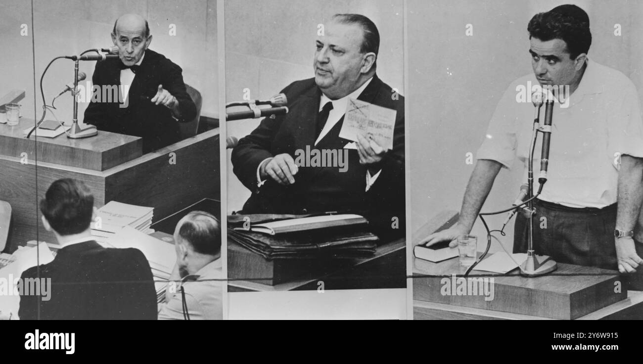 WITNESSES AT ADOLF EICHMANN TRIAL IN JERUSALEM 27 MAY 1961 Stock Photo ...
