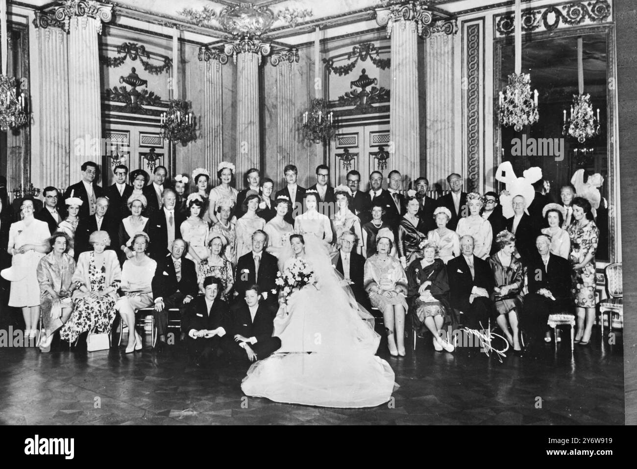 PRINCE JOHANN GEORG WITH PRINCESS BRIGITTA AFTER A WEDDING WITH ROYAL ...