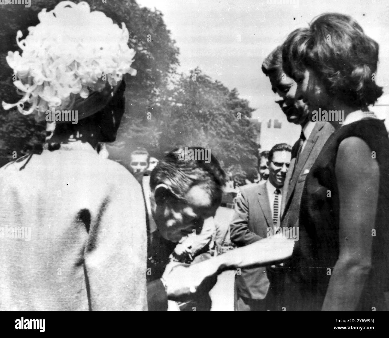 US PRESIDENT JOHN F KENNEDY WITH PRINCE RAINIER AND PRINCESS GRACE OF ...