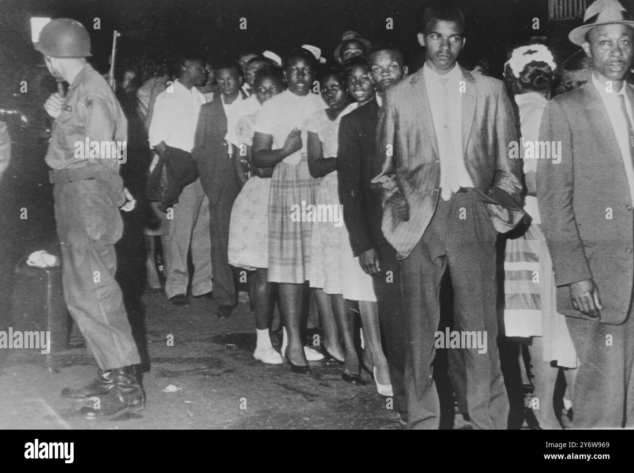 RACIAL SEGREGATION GUARD TROOPS OF ALABAMA 25 MAY 1961 Stock Photo - Alamy