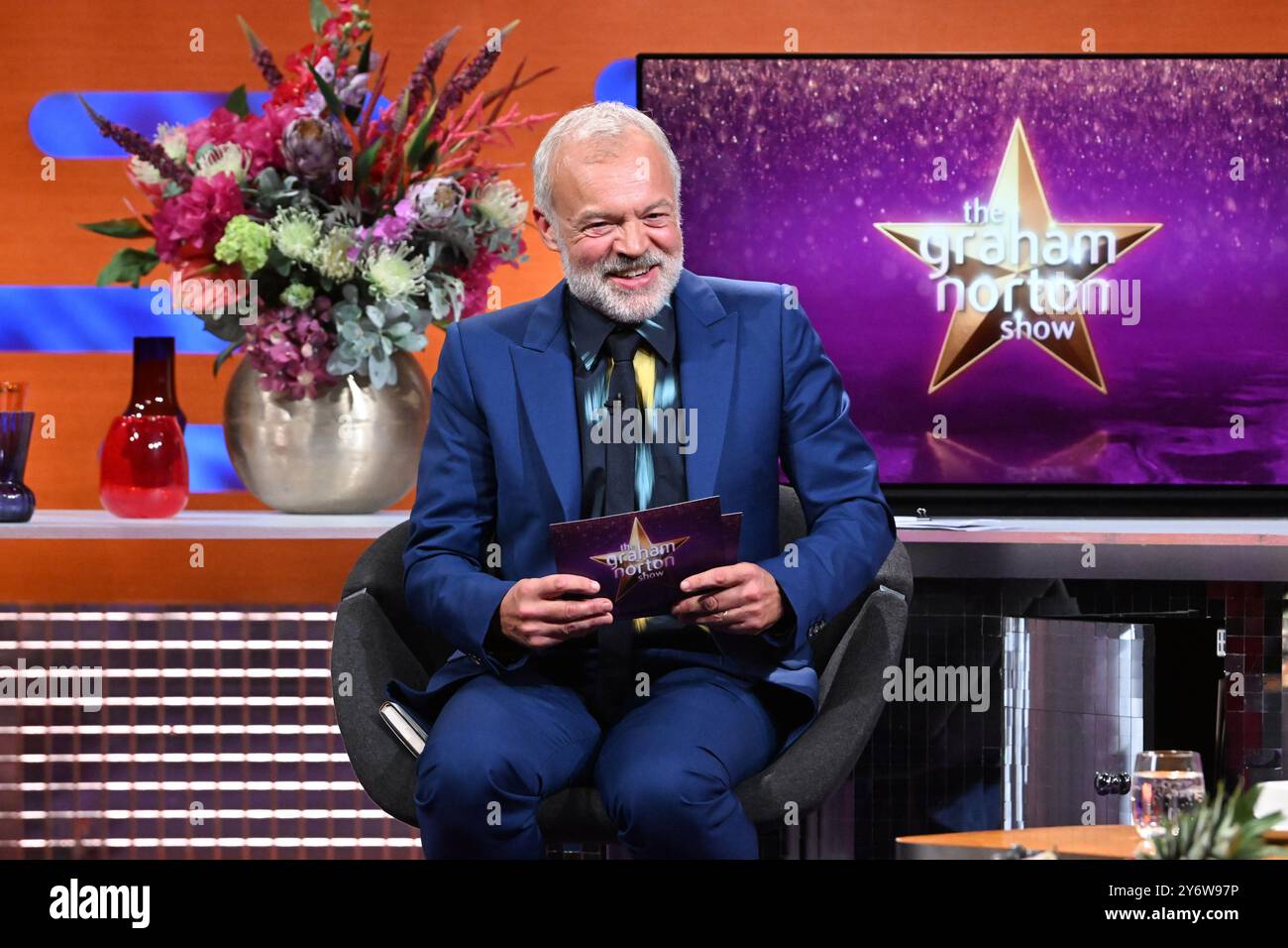 EDITORIAL USE ONLY Graham Norton during filming for the Graham Norton ...