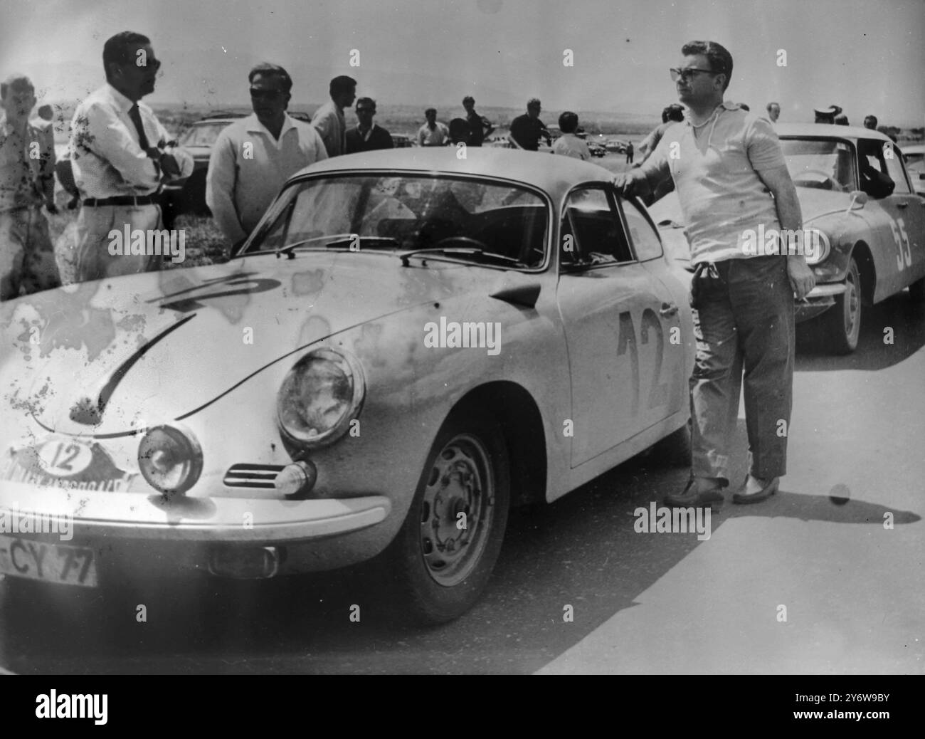 K WALTER IN PORSCHE IN ACROPOLIS RALLY IN ATHENS / 23 MAY 1961 Stock ...