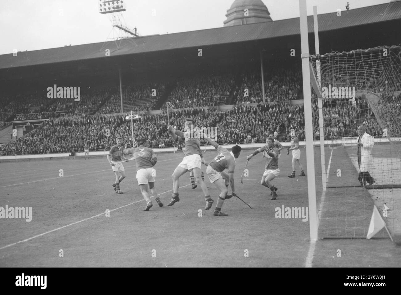 HURLING WEXFORD V TIPPERARY SCRAMBLE IN FRONT TIPPERARY GOAL AT WEMBLEY ...