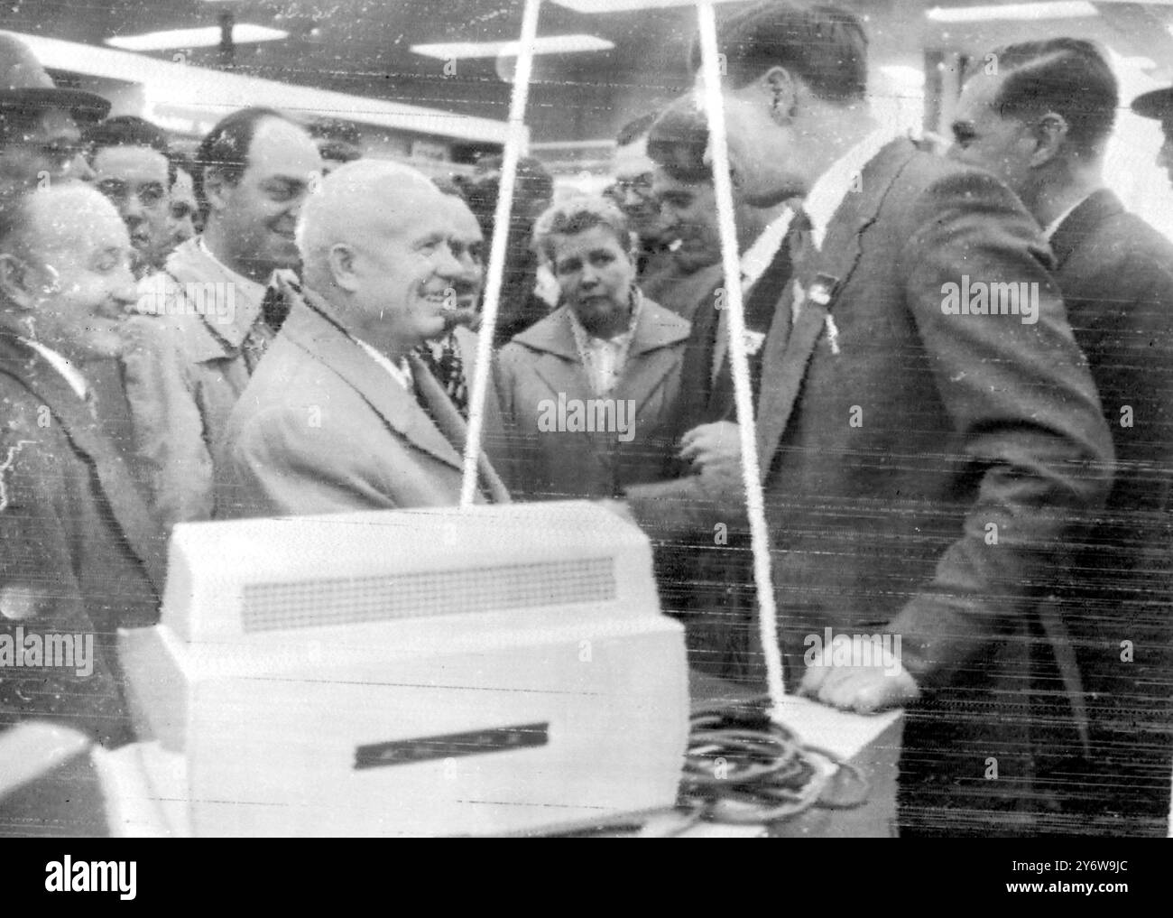 SOVIET PREMIER NIKITA KHRUSCHEV AT BRITISH TRADE FAIR MOSCOW 20 MAY ...