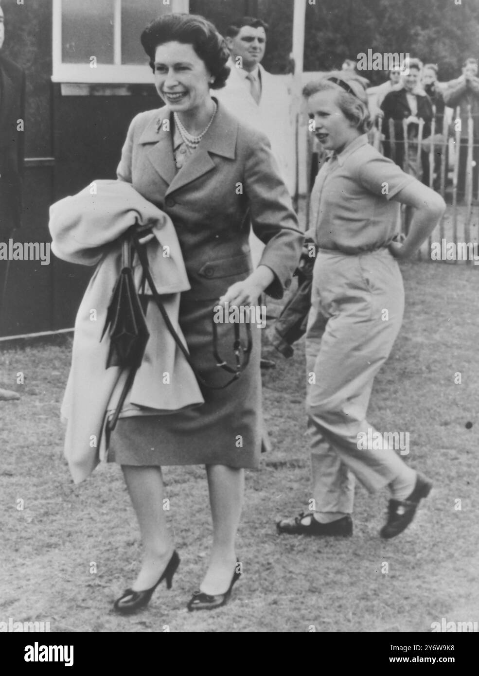 QUEEN ELIZABETH II WITH PRINCESS ANNE ARRIVE FOR POLO MATCH WINDSOR 22 ...