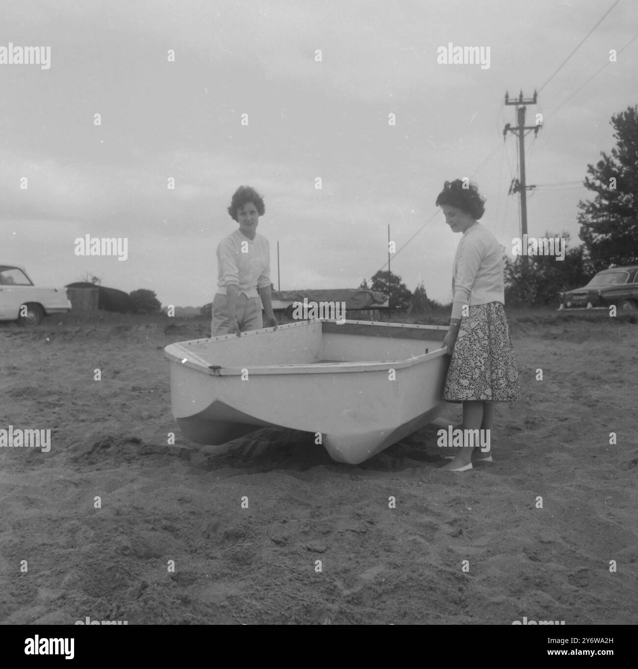 JUNE JACKSON AND PEGGY CHESHIRE CAMPING 20 MAY 1961 Stock Photo - Alamy