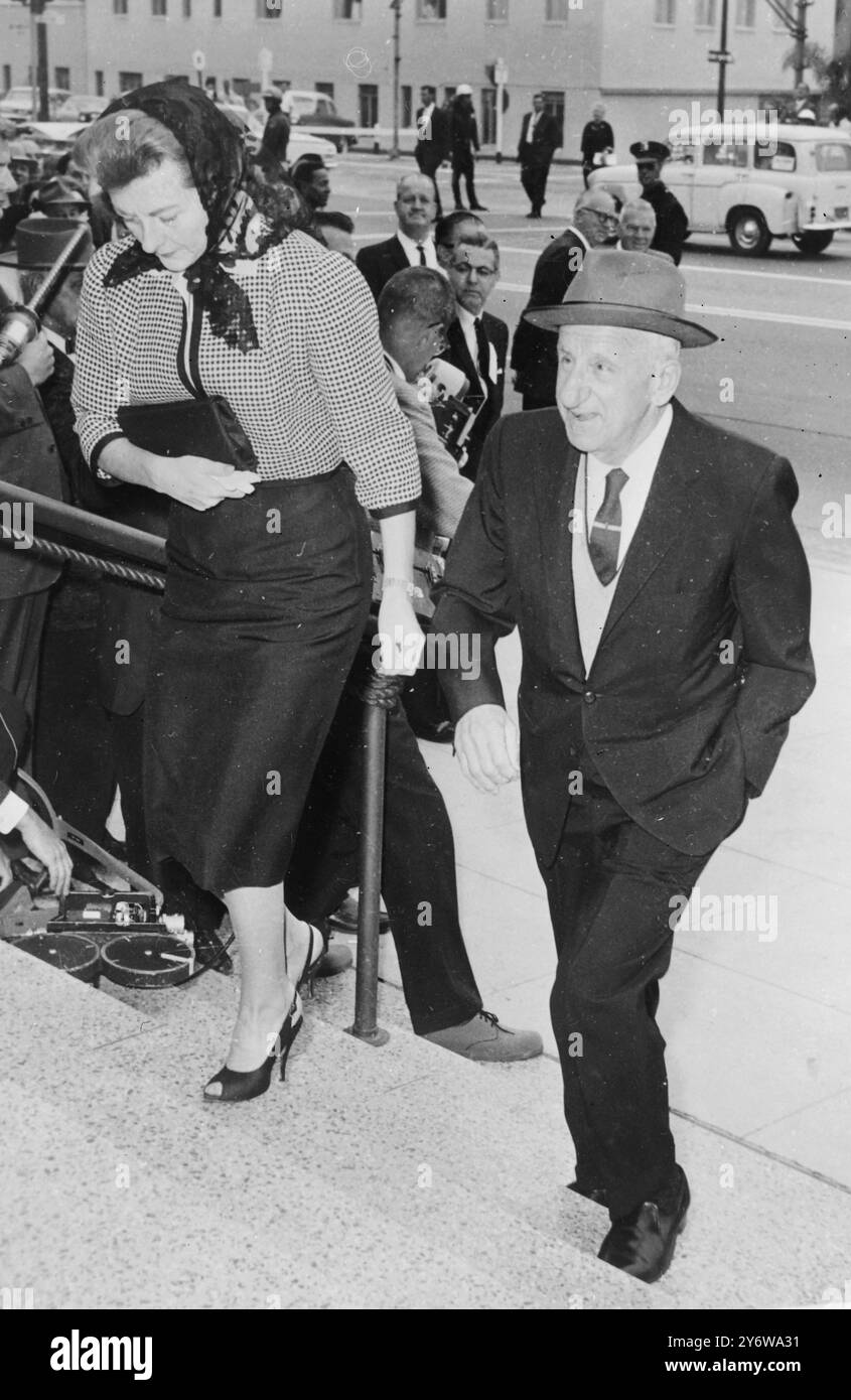 FUNERAL OF GARY COOPER - JIMMY DURANTE AND WIFE MARGE IN HOLLYWOOD 18 ...