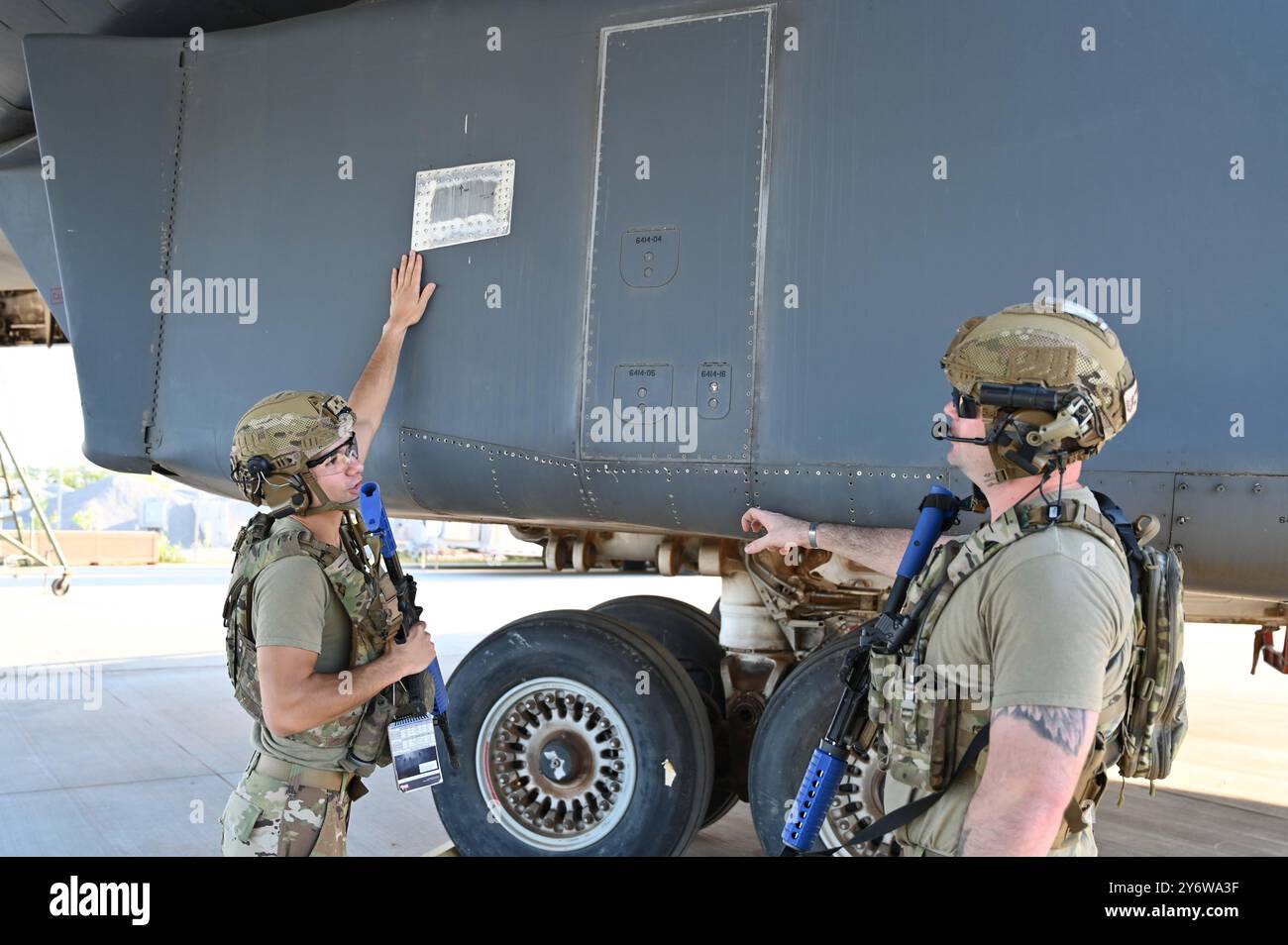 Aircraft Battle Damage Repair team members from the 76th Aircraft ...
