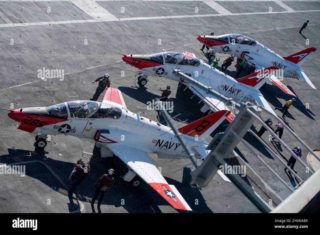 ATLANTIC OCEAN (Sep. 24, 2024) -- Sailors refuel T-45C Goshawk training ...