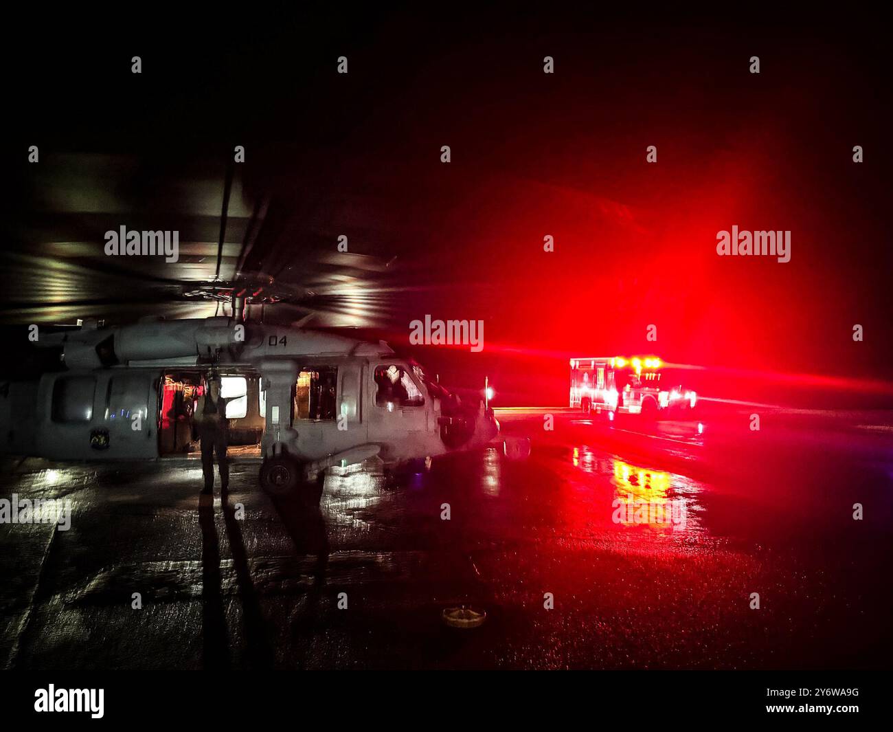 The U.S. Navy’s Helicopter Sea Combat Squadron 25 (HSC-25) safely ...