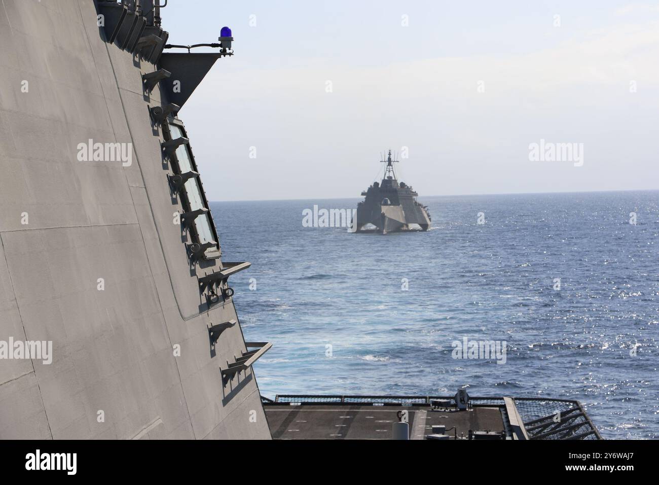 Independence-variant littoral combat ship USS Kansas City (LCS 22) with ...