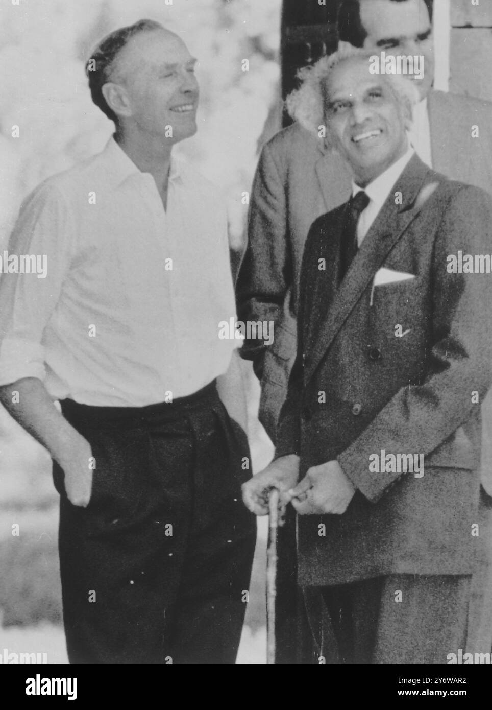 LORD HOME WITH KRISHNA MENON OF INDIA IN GENEVA / 15 MAY 1961 Stock ...