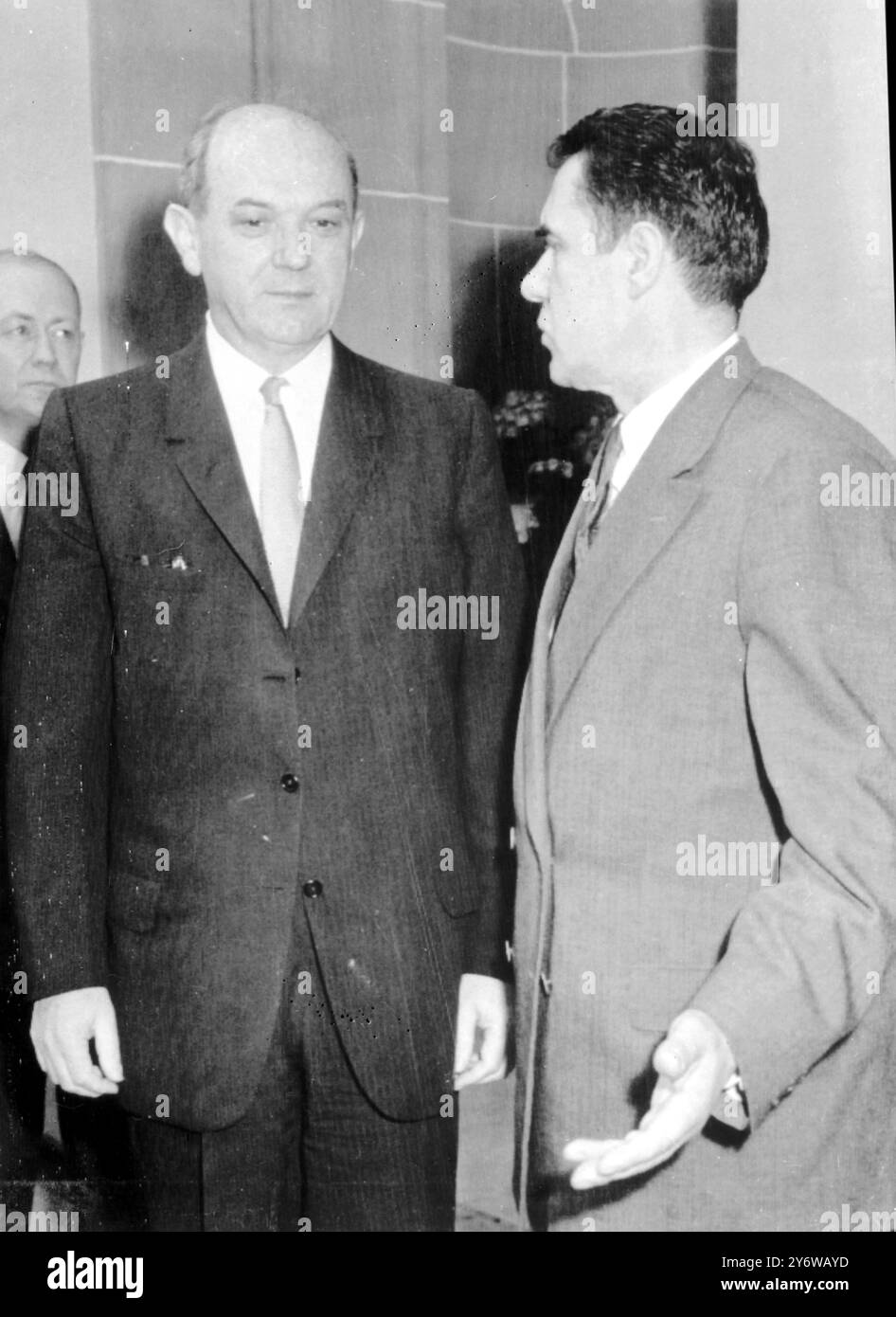 ANDREI GROMYKO & DEAN RUSK IN GENEVA 13 MAY 1961 Stock Photo - Alamy