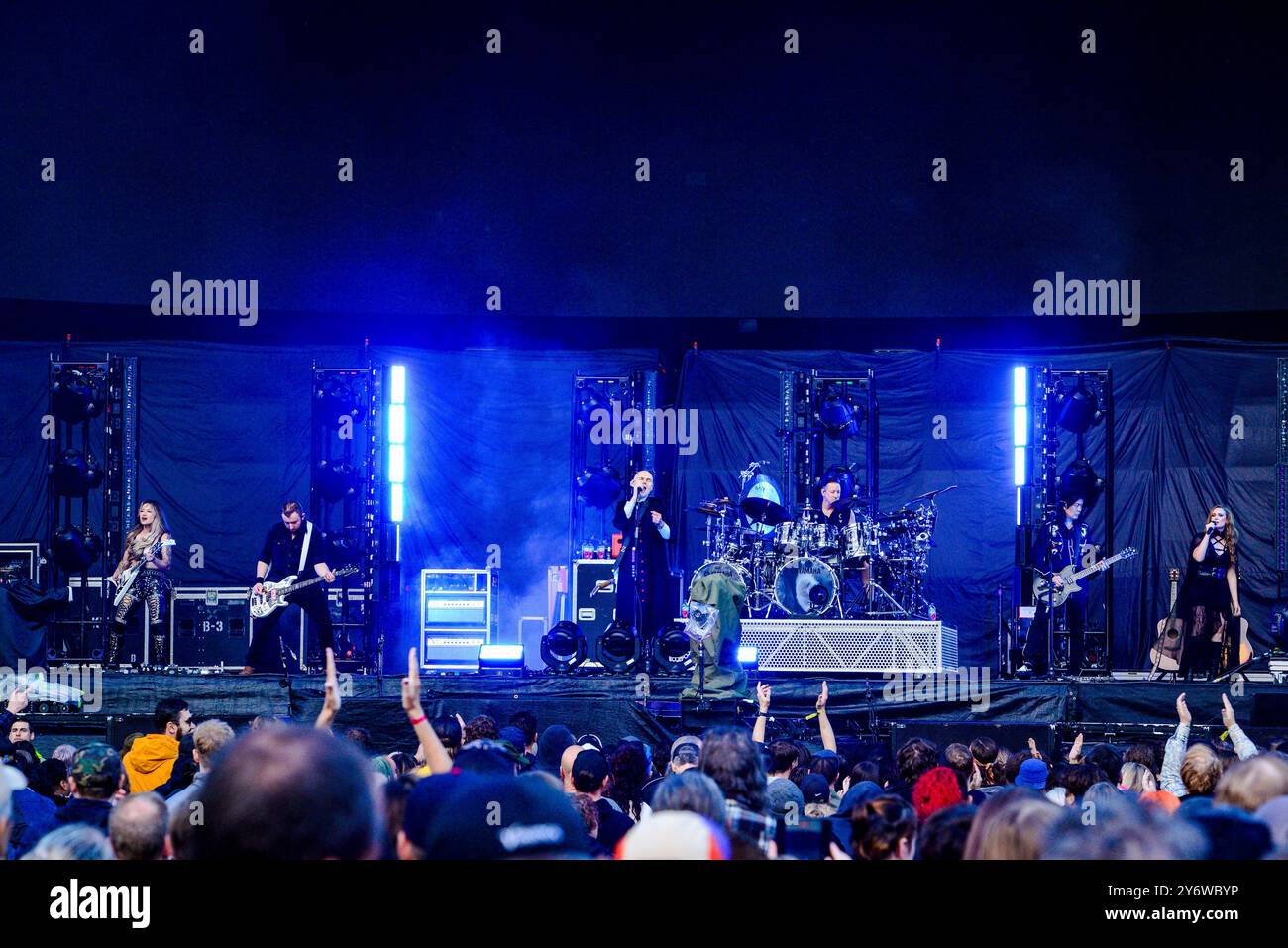 Smashing Pumpkins perform on stage at Providence Park in Portland ...