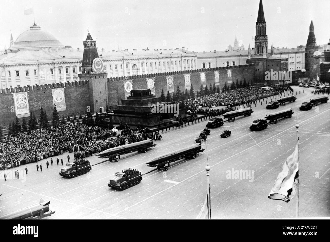 MAY DAY CELEBRATION IN MOSCOW - MILITARY PARADE 2 MAY 1961 Stock Photo ...