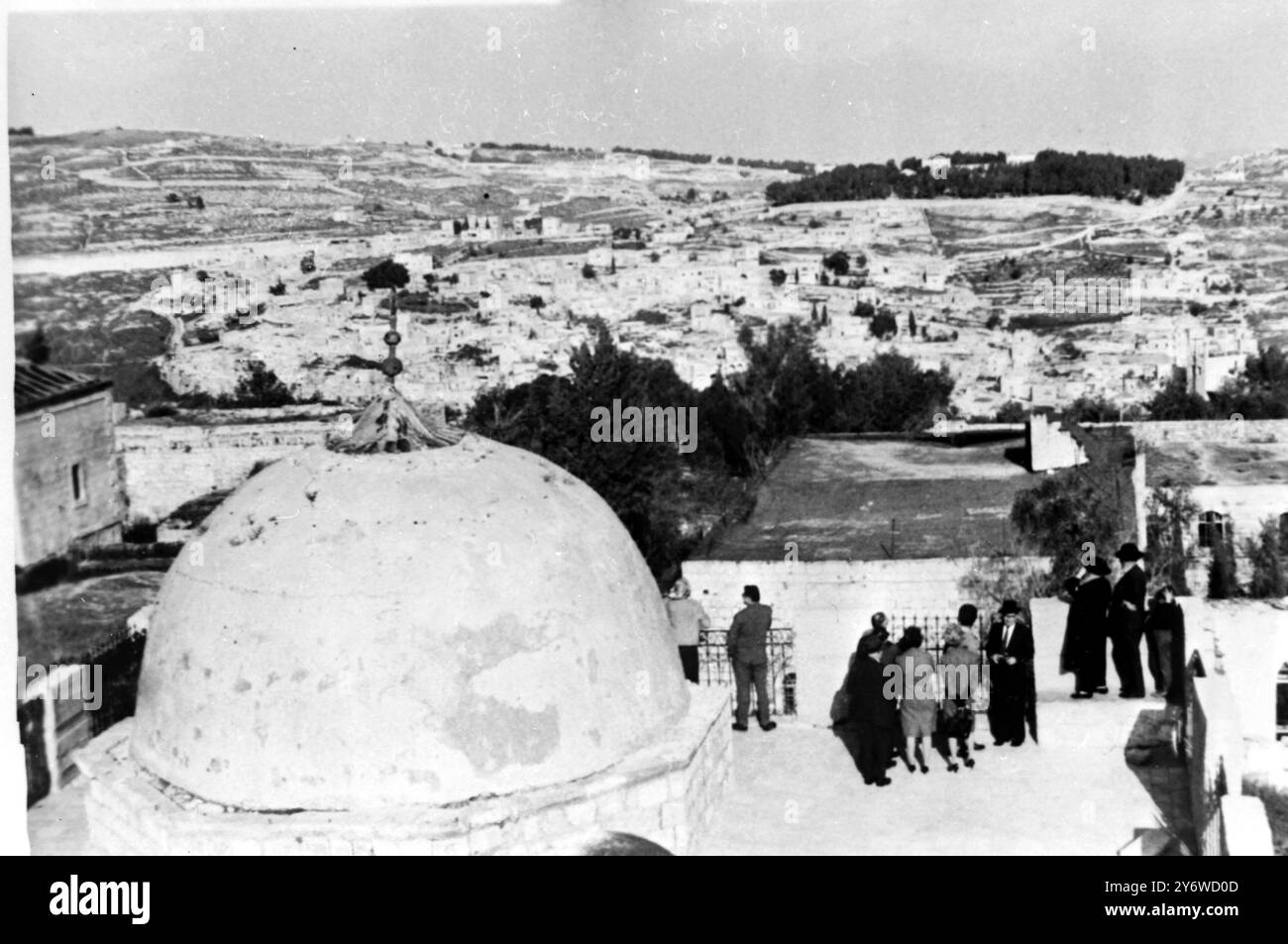 JERUSALEM VISITORS LOOK AT JORDAN FRONTIER FROM KING DAVID TOM 26 APRIL ...