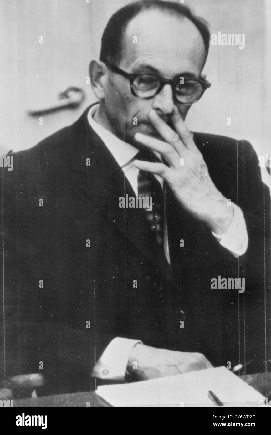ADOLF EICHMANN ON TRIAL IN JERUSALEM / 25 APRIL 1961 Stock Photo - Alamy