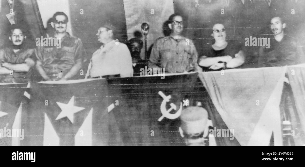 CUBAN PRESIDENT DORTICOS AT FAIR OPENING IN HAVANA 25 APRIL 1961 Stock ...