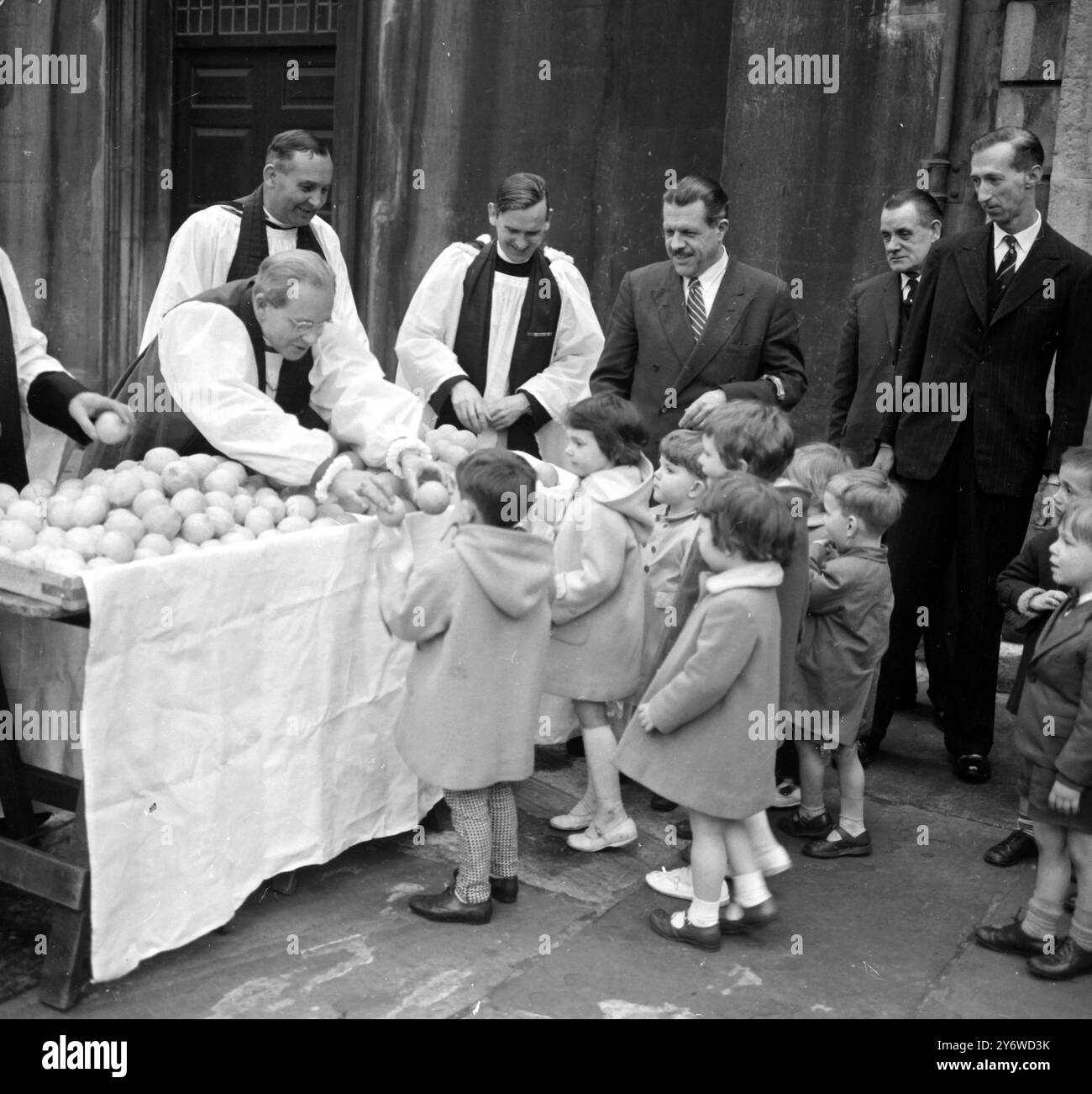 THE BISHOP OF MAIDSTONE STANLEY WOODLEY BETTS WITH CHILDREN 26 APRIL ...
