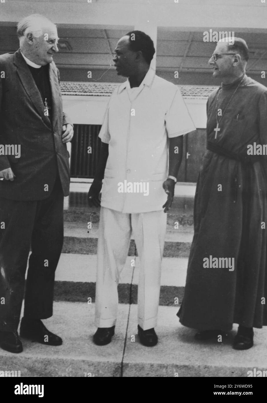ARTHUR MICHAEL RAMSEY WITH PRESIDENT NKRUMAH IN ACCRA 24 APRIL 1961 ...