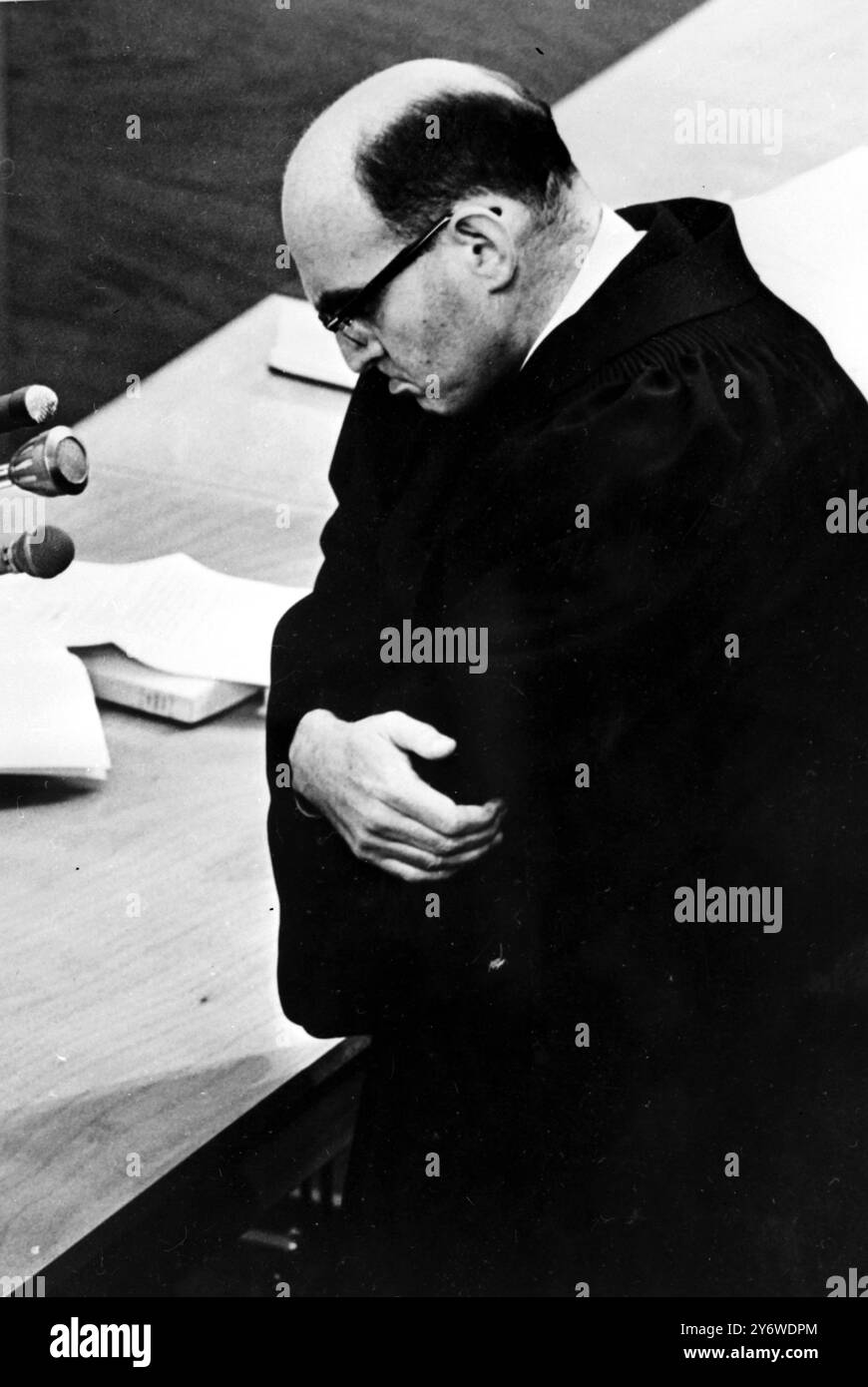 GIDEON HAUSNER DURING ADOLF EICHMANN TRIAL IN JERUSALEM / 19 APRIL 1961 ...