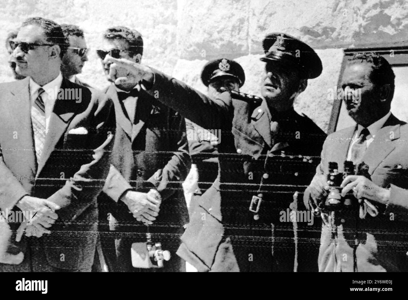 PRESIDENT TITO OF YUGOSLAVIA WITH PRESIDENT NASSER IN ALAMEIN / 19 ...