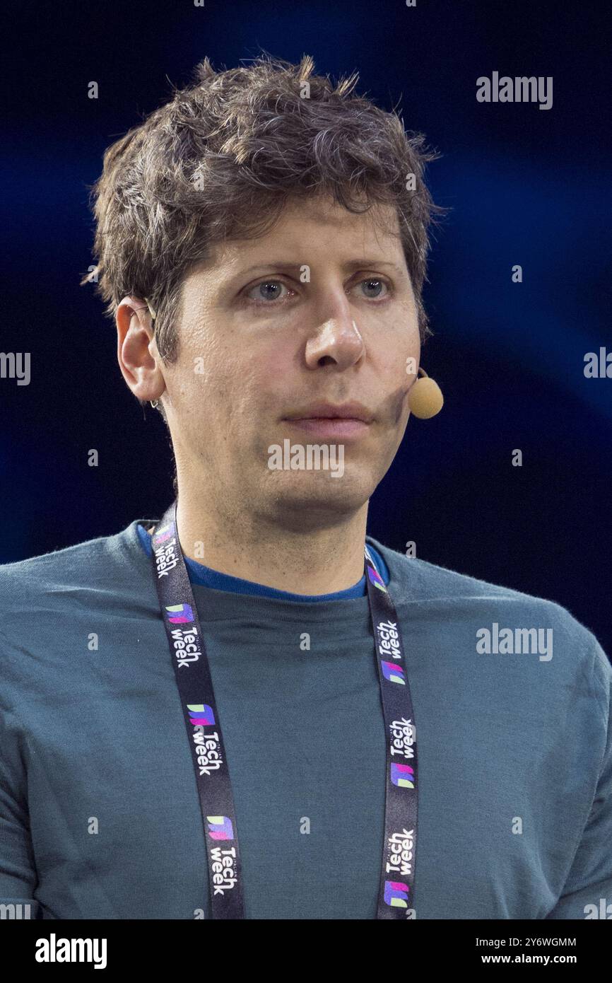 Turin, Italy. 26th September 2024. American entrepreneur Sam Altman ...