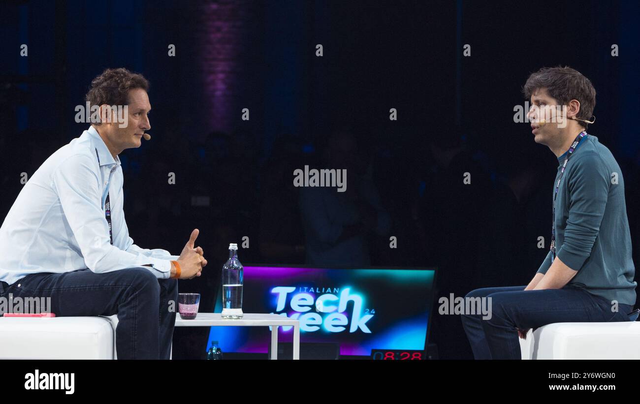 Turin, Italy. 26th September 2024. American entrepreneur Sam Altman ...