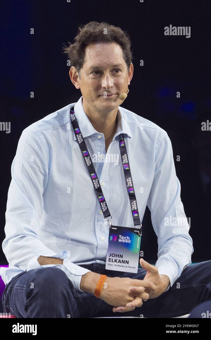 Turin, Italy. 26th September 2024. John Elkann (CEO of Exor and ...