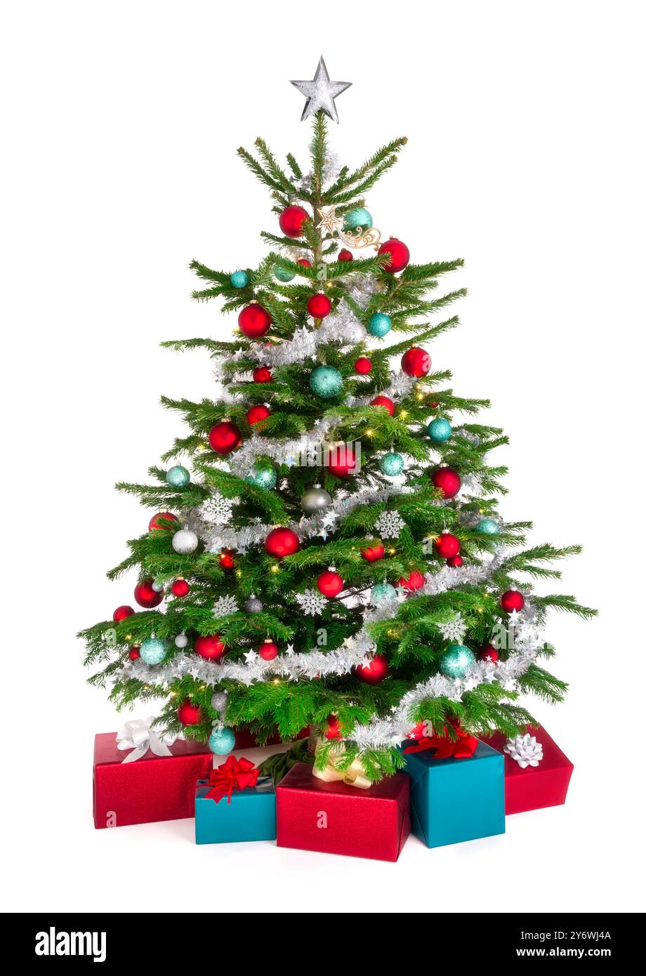 Red gift boxes on christmas hi-res stock photography and images - Alamy