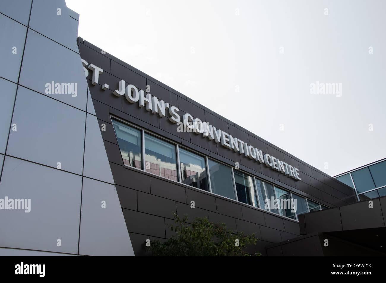 St. John's Conventions Centre sign on New Gower Street in downtown St ...