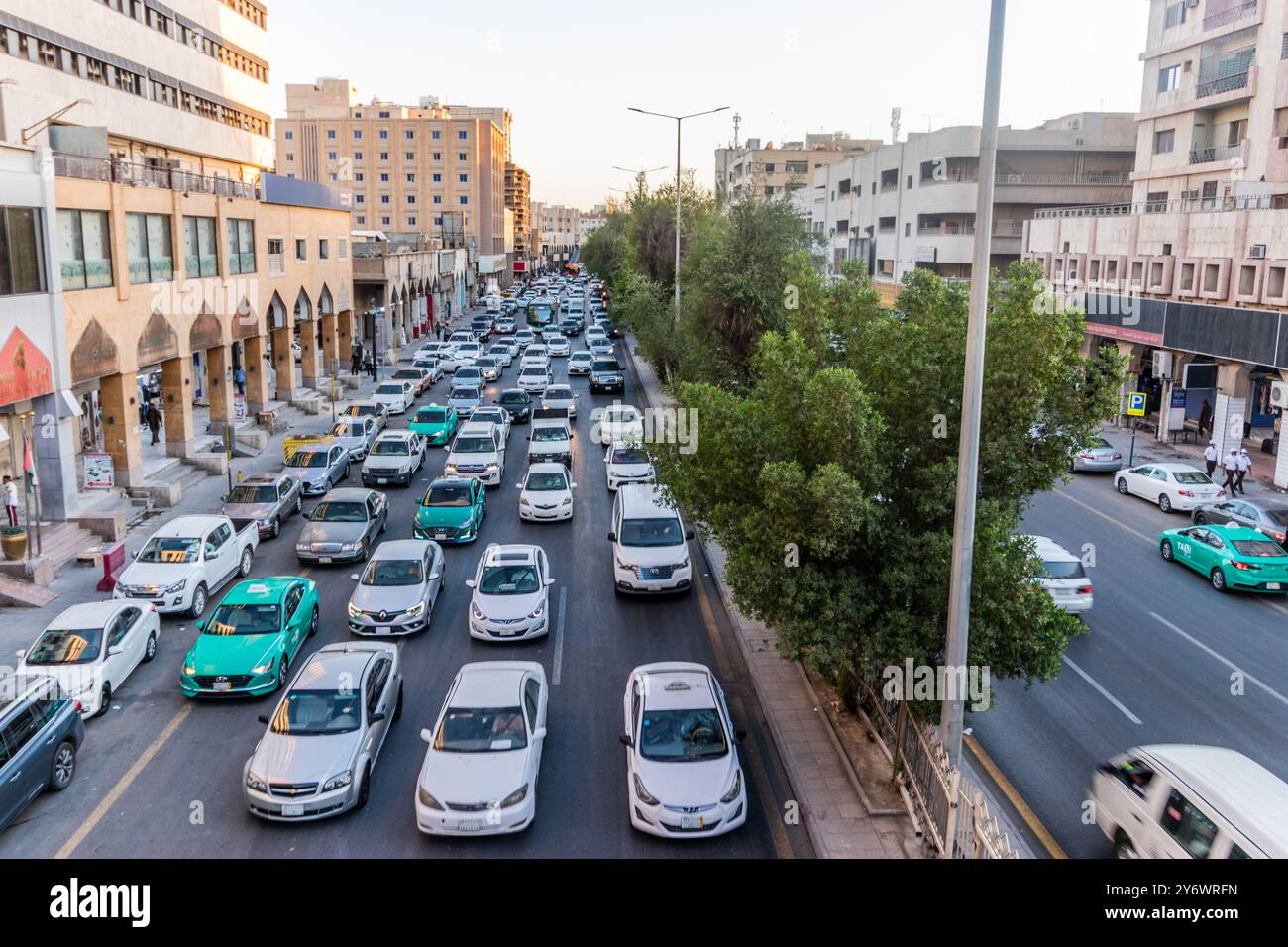 RIYADH, SAUDI ARABIA - NOVEMBER 29, 2021: Al Bathaa road in Riyadh ...