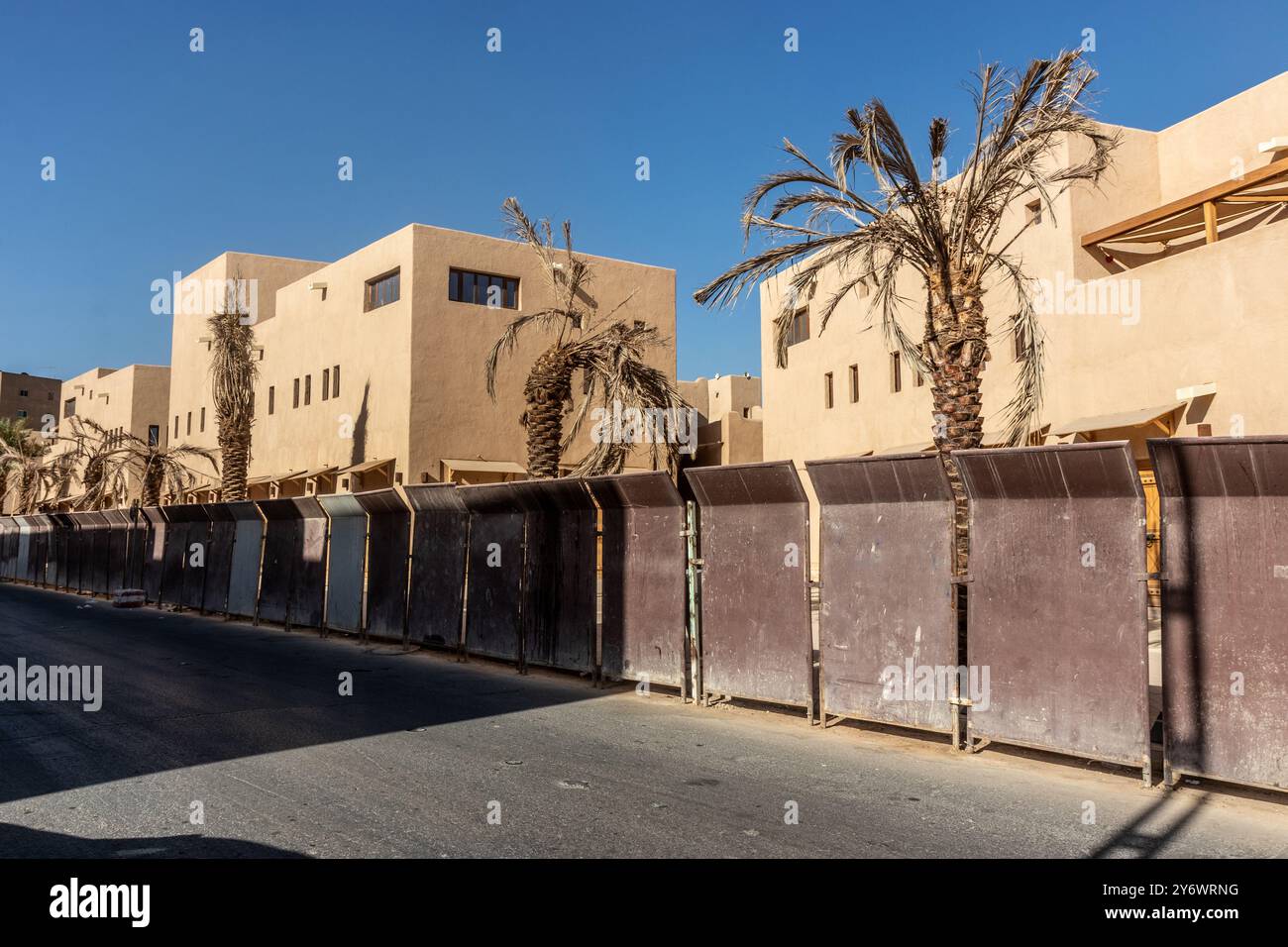 Barriers around new development in Ad Dirah neighborhood in Riyadh ...