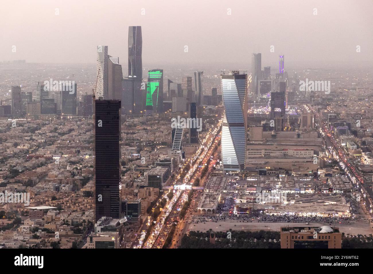 Evening aerial view of Riyadh, capital of Saudi Arabia Stock Photo - Alamy