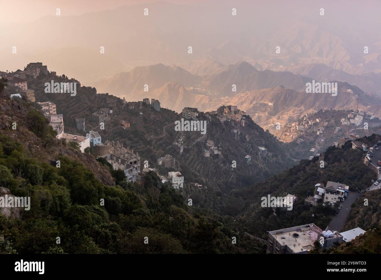 Evening view of Fayfa town landscape, Saudi Arabia Stock Photo - Alamy