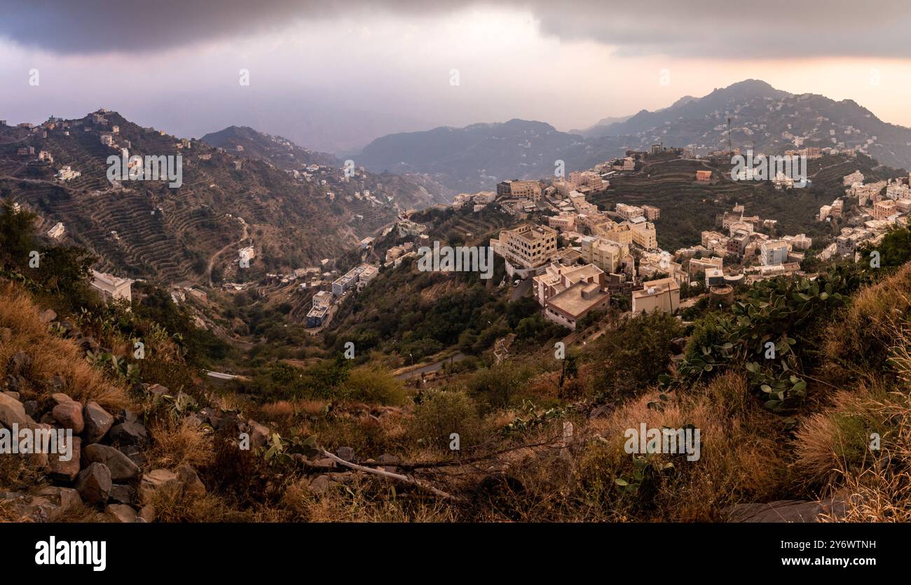 Evening aerial view of Fayfa vilage, Saudi Arabia Stock Photo - Alamy