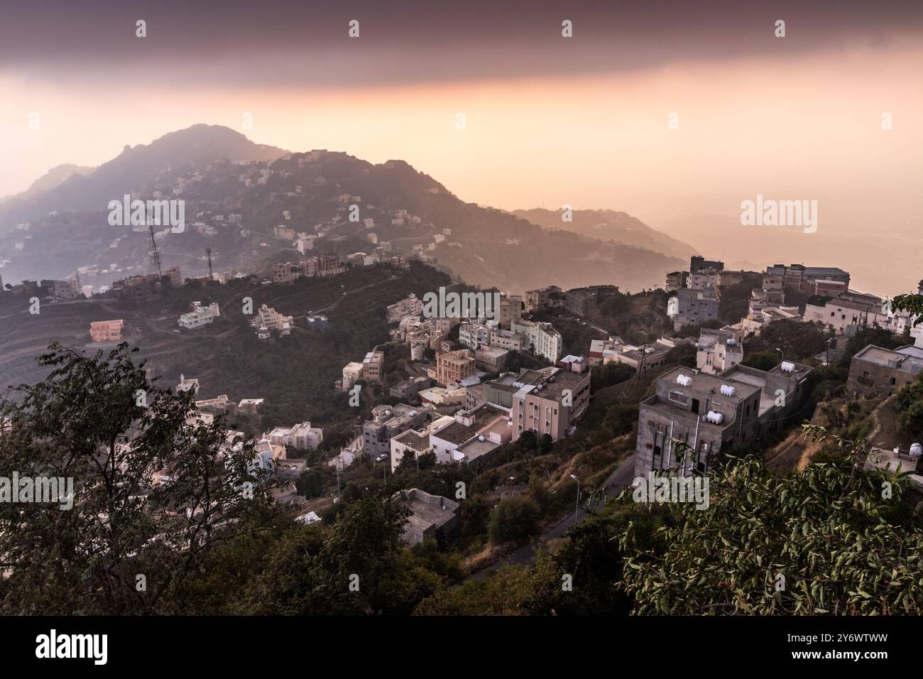 Evening aerial view of Fayfa vilage, Saudi Arabia Stock Photo - Alamy