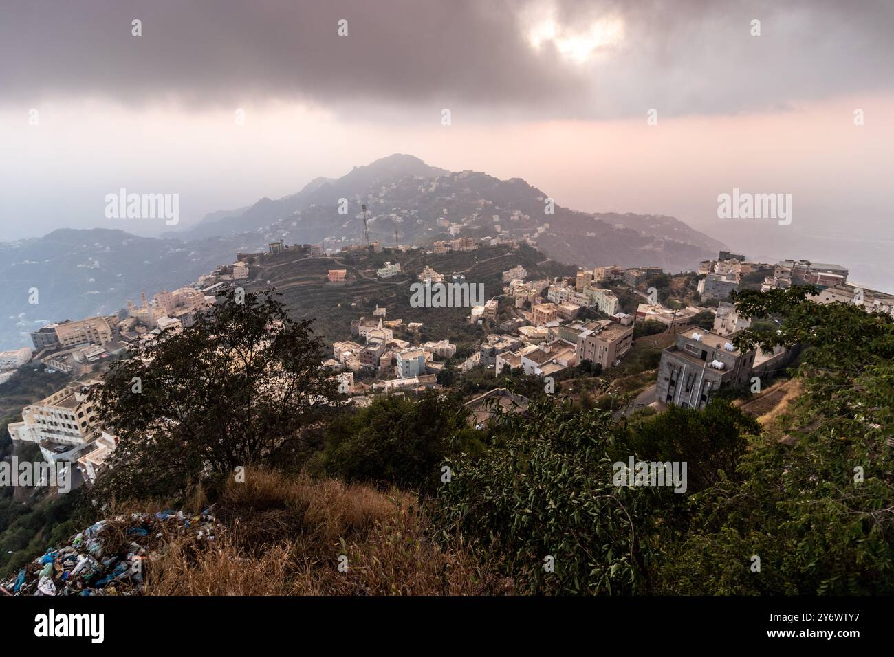 Evening aerial view of Fayfa vilage, Saudi Arabia Stock Photo - Alamy