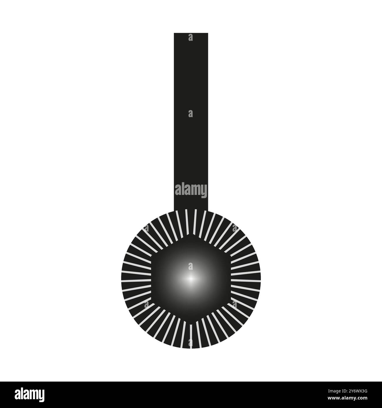 Abstract geometric icon. Radiating lines design. Central glowing shape ...